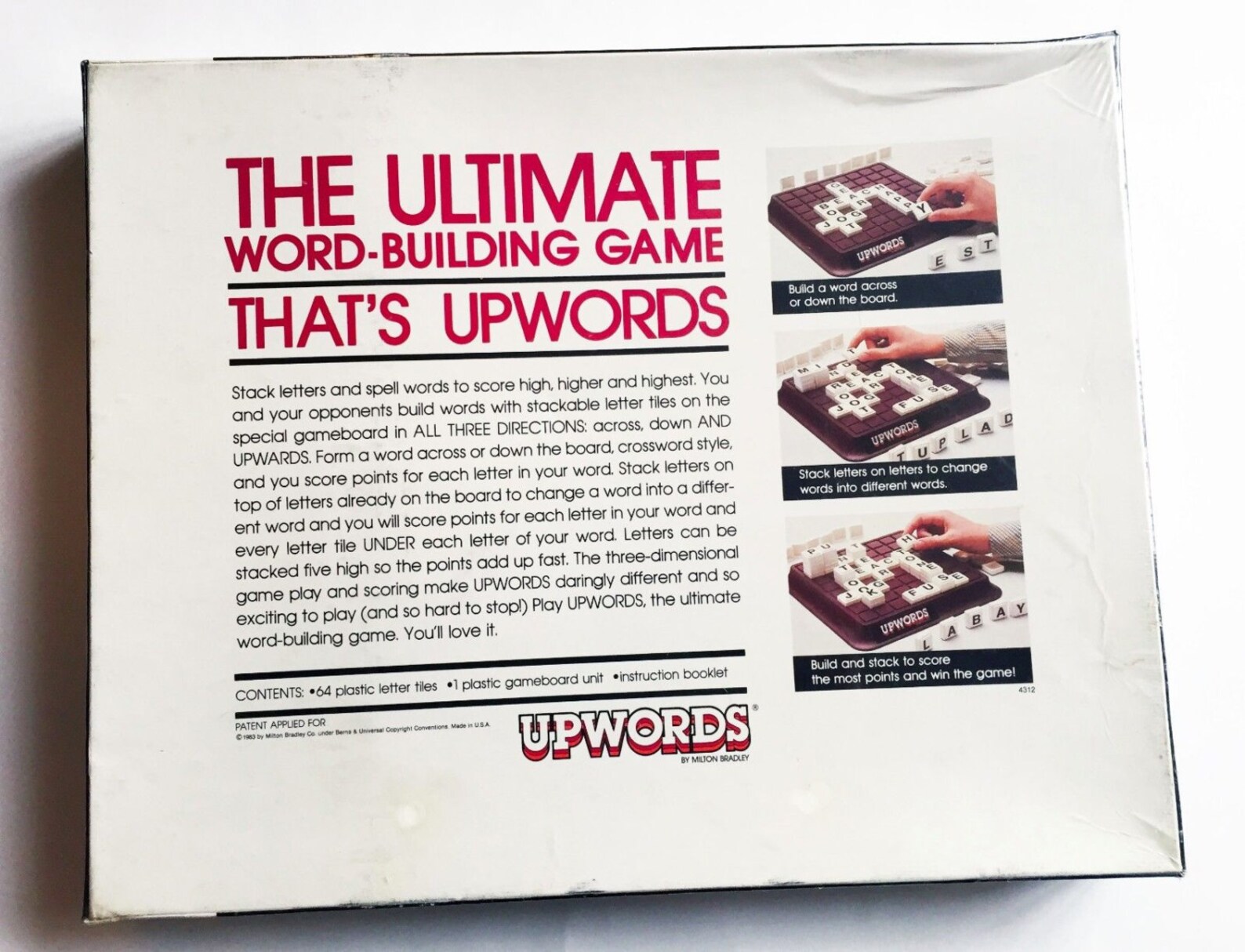 Vintage Upwords Word Board Game Complete 1983 | Etsy