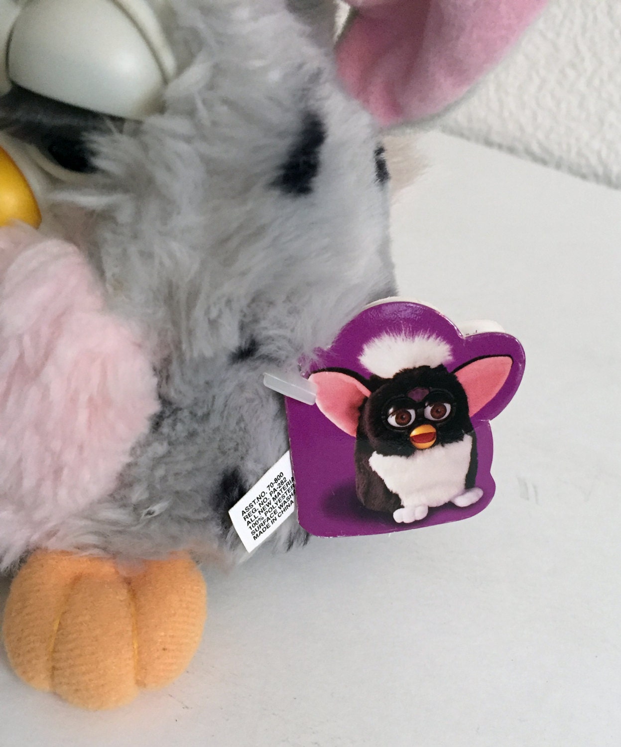 Vintage Pink Gray Furby 1990s Tested and Works With Tags by Tiger ...