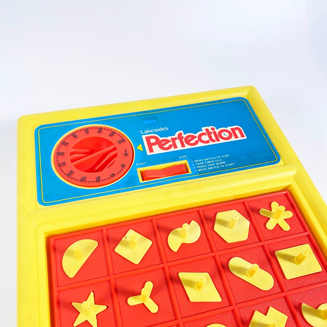Vintage 1982 Perfection Board Game Milton Bradley Complete 1980s 80s ...