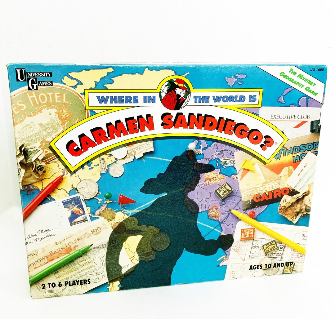 Vintage Where in the World is Carmen Sandiego All Board Game 100% ...