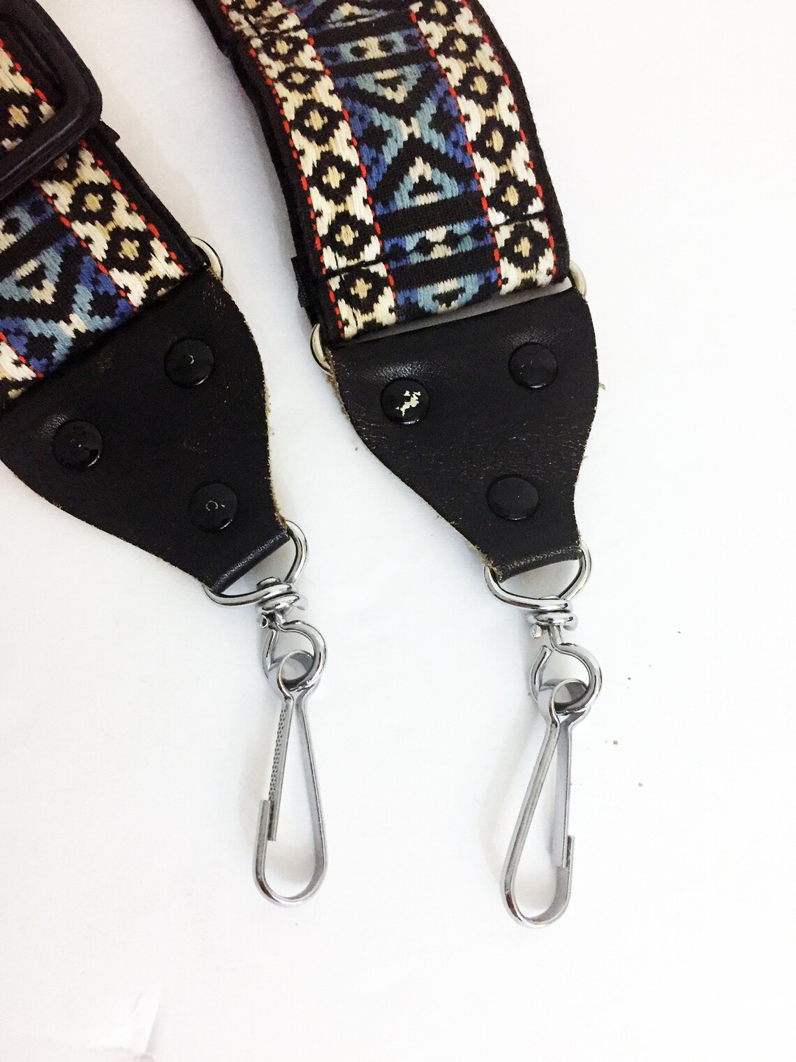 Vintage Hippie Pattern and Velvet Camera Pattern Strap Blue Photography ...