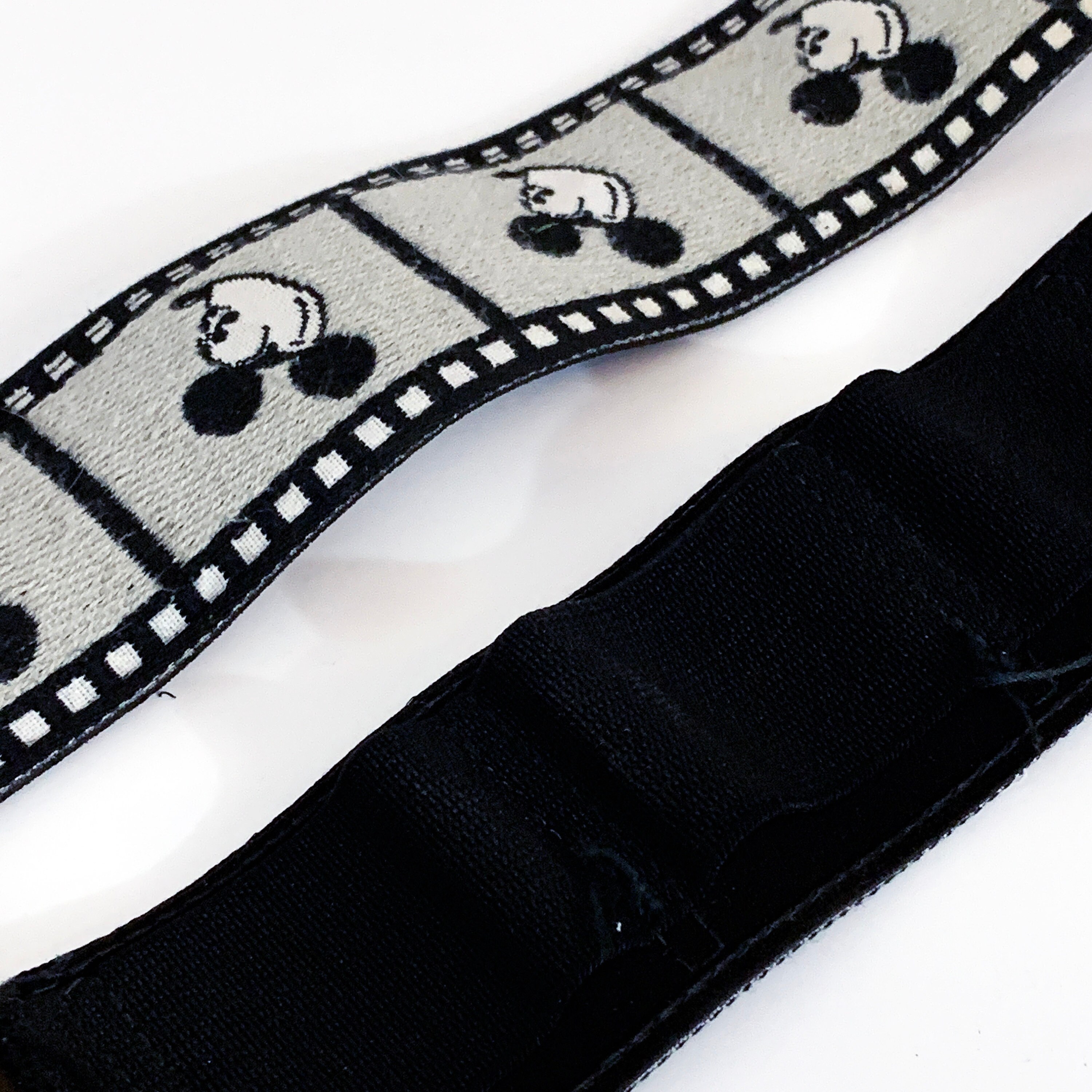 Vintage Disney Mickey Mouse Pattern Camera Strap Black White Camera ...