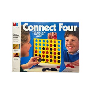 Vintage Connect Four Milton Bradley 1986 100% Complete Classic Game Toy ...