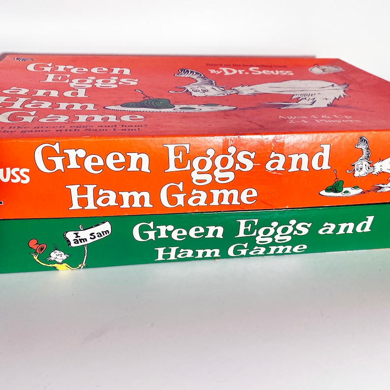 Dr. Seuss Green Eggs and Ham Game Board Game 100% Complete in - Etsy