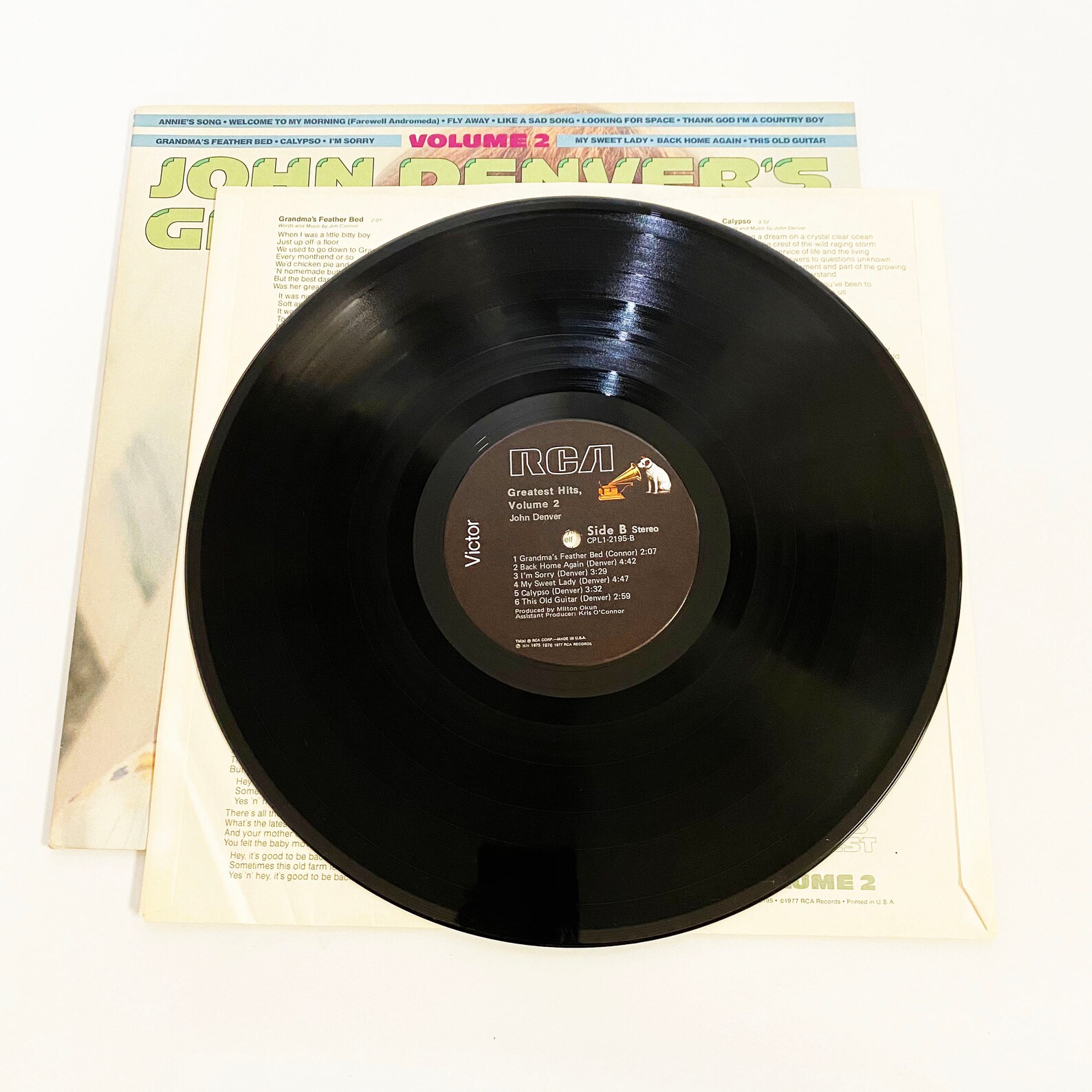 Vintage John Denver Greatest Hits Volume 2 II Album Vinyl LP Record 12 ...