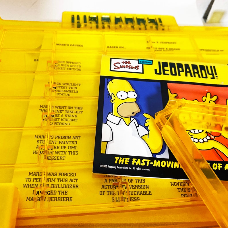 The Simpsons Jeopardy Board Game Homer Bart 100% Complete in | Etsy