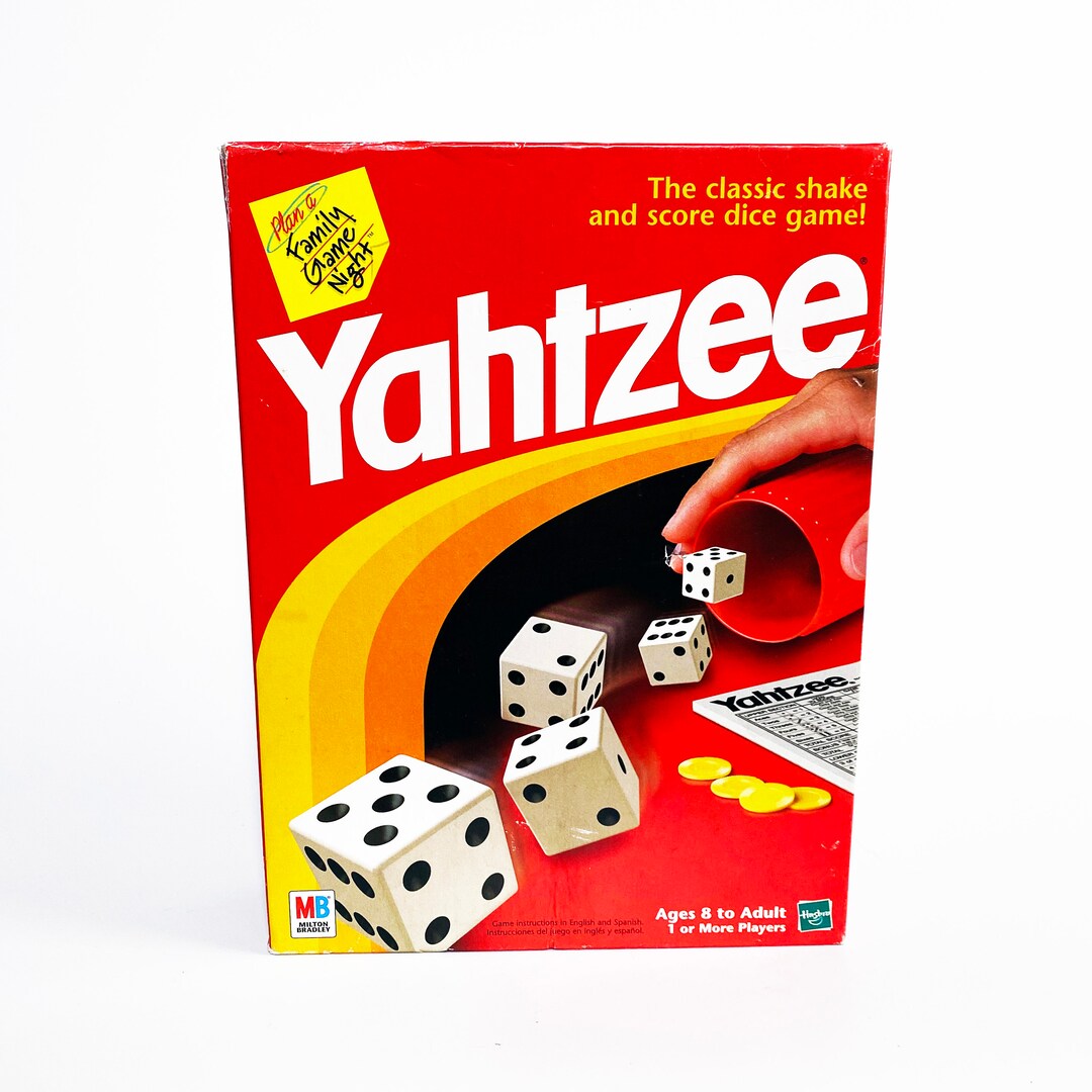 Vintage 1998 Yahtzee Board Game 100% Complete 1990 90s Toys 1990s Games ...
