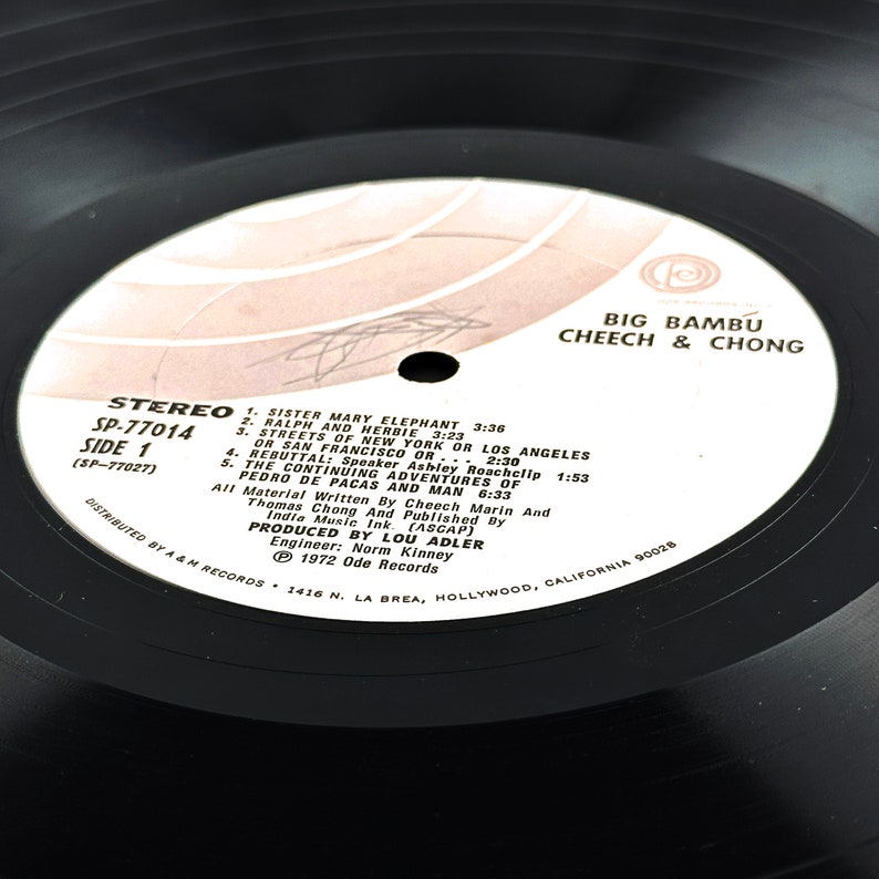 Vintage Cheech and Chong Big Bambu LP Record Vinyl 12 - Etsy