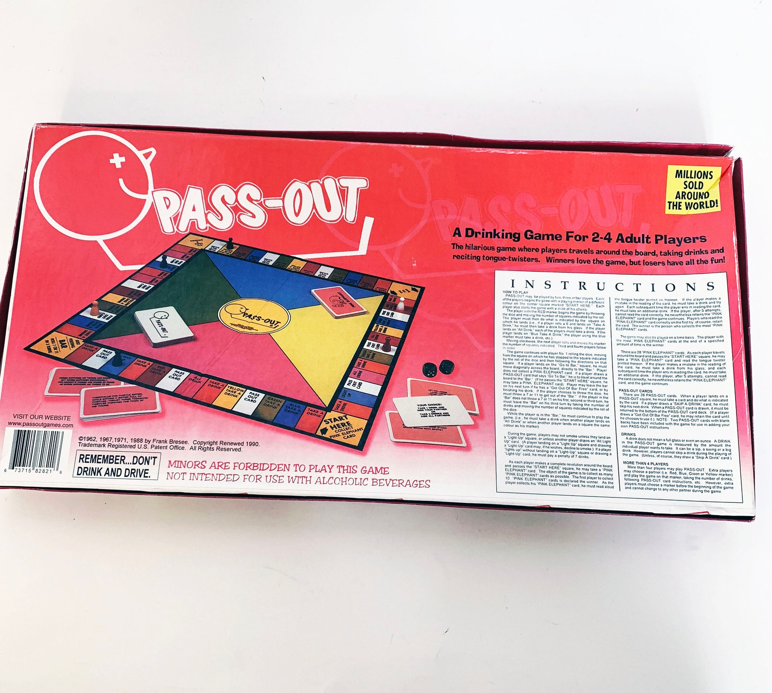 Vintage Drinking Pass Out Board Game Party 100% Complete 1988 1980s ...