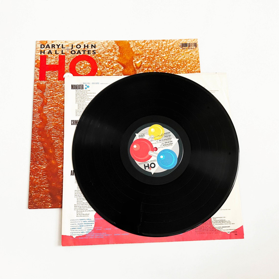 Vintage Hall & Oates H2O Vinyl Record LP 1982 Album Hall and Oats 12 ...