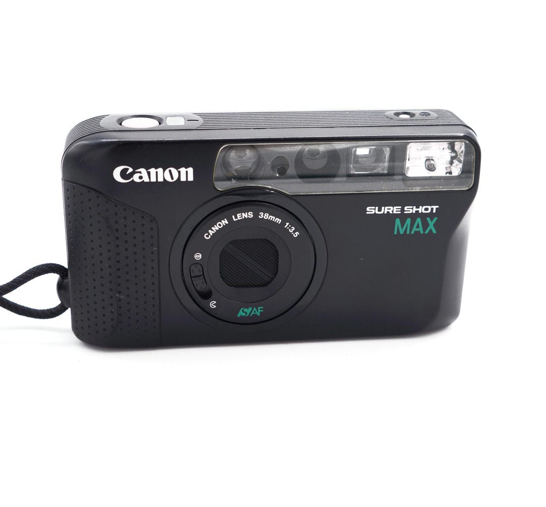 Vintage Canon Sure Shot Max 35mm Point Shoot Film Camera Tested Works ...