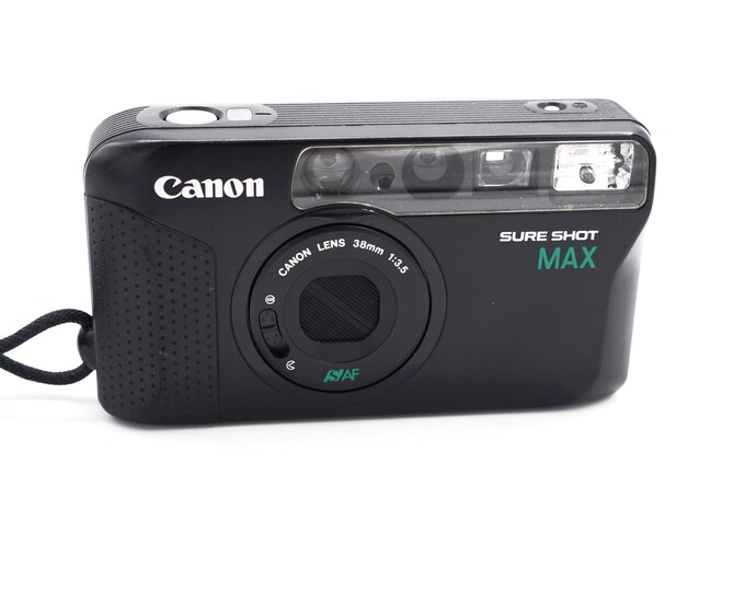 Vintage Canon Sure Shot Max 35mm Point Shoot Film Camera Tested Works ...