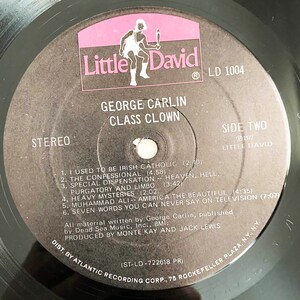 Vintage George Carlin Class Clown Standup Comedy LP Record Vinyl Album ...