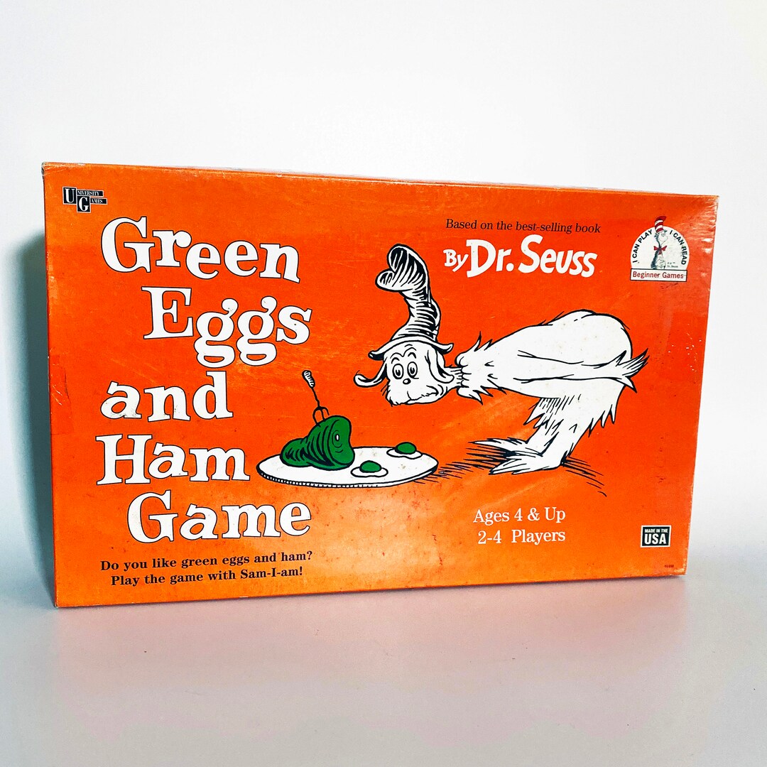 Dr. Seuss Green Eggs and Ham Game Board Game 100% Complete in Box 1990s ...