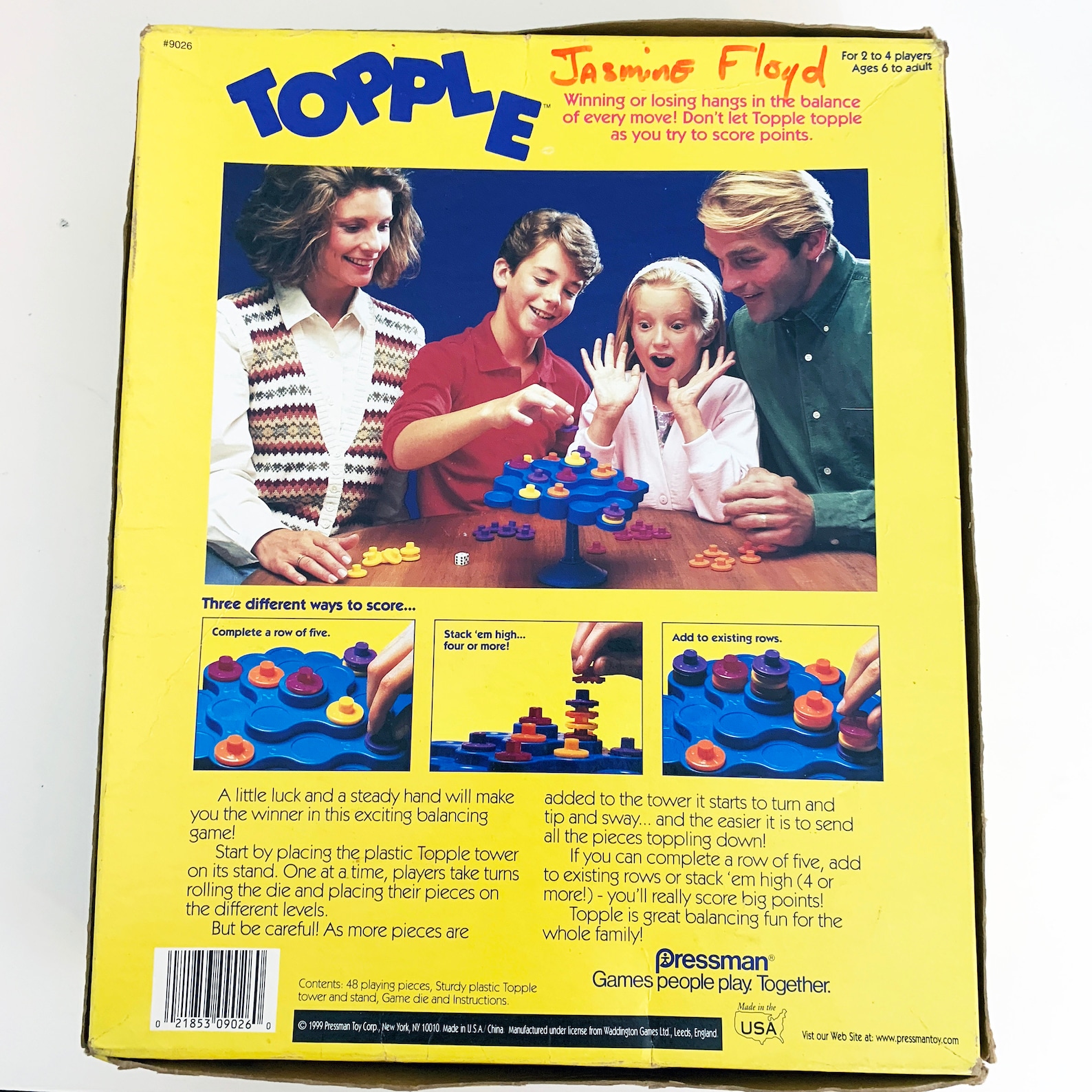 Vintage Topple Family Game 100% Complete Classic Game Show Board Game ...