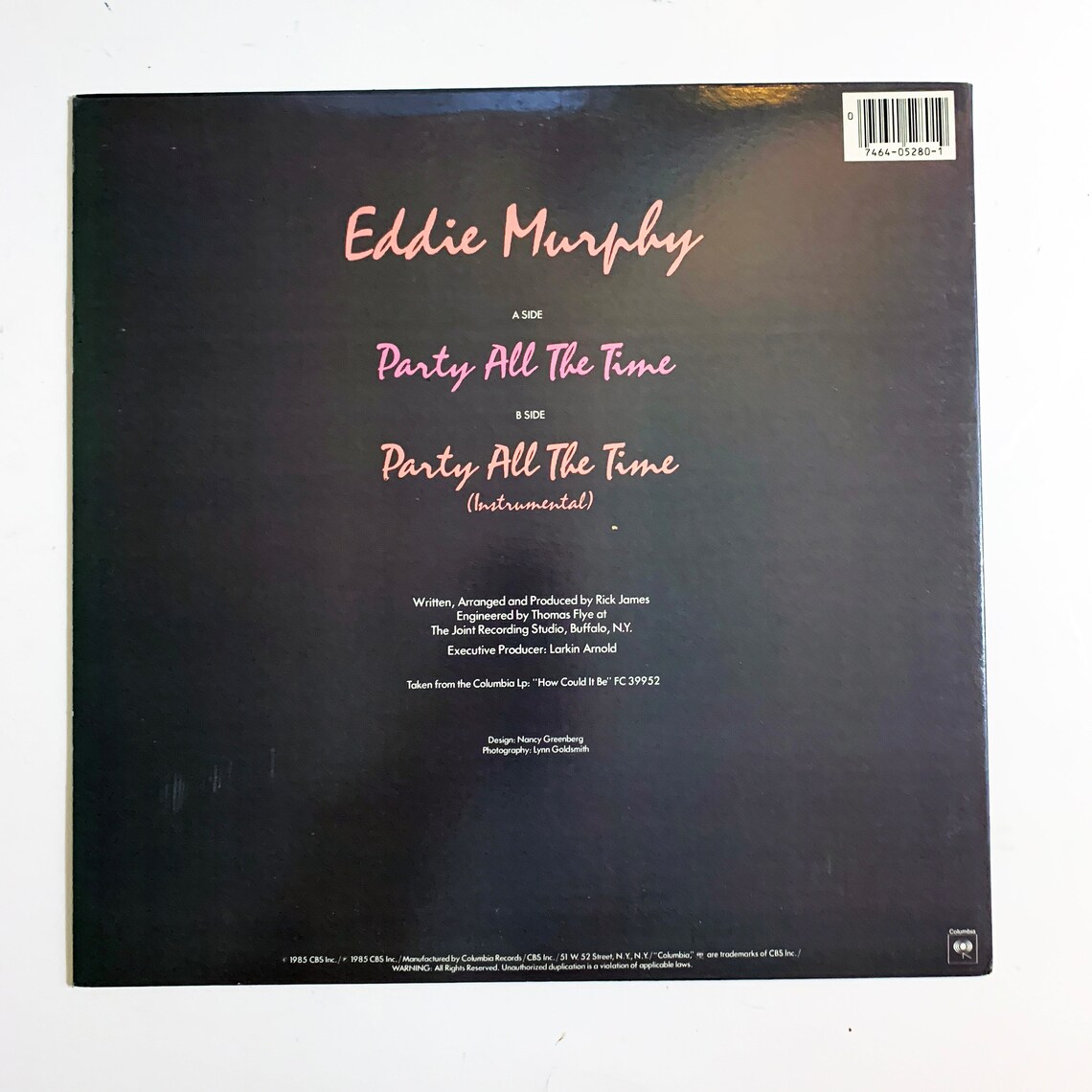 Vintage Original Eddie Murphy Party All the Time Vinyl Record - Etsy