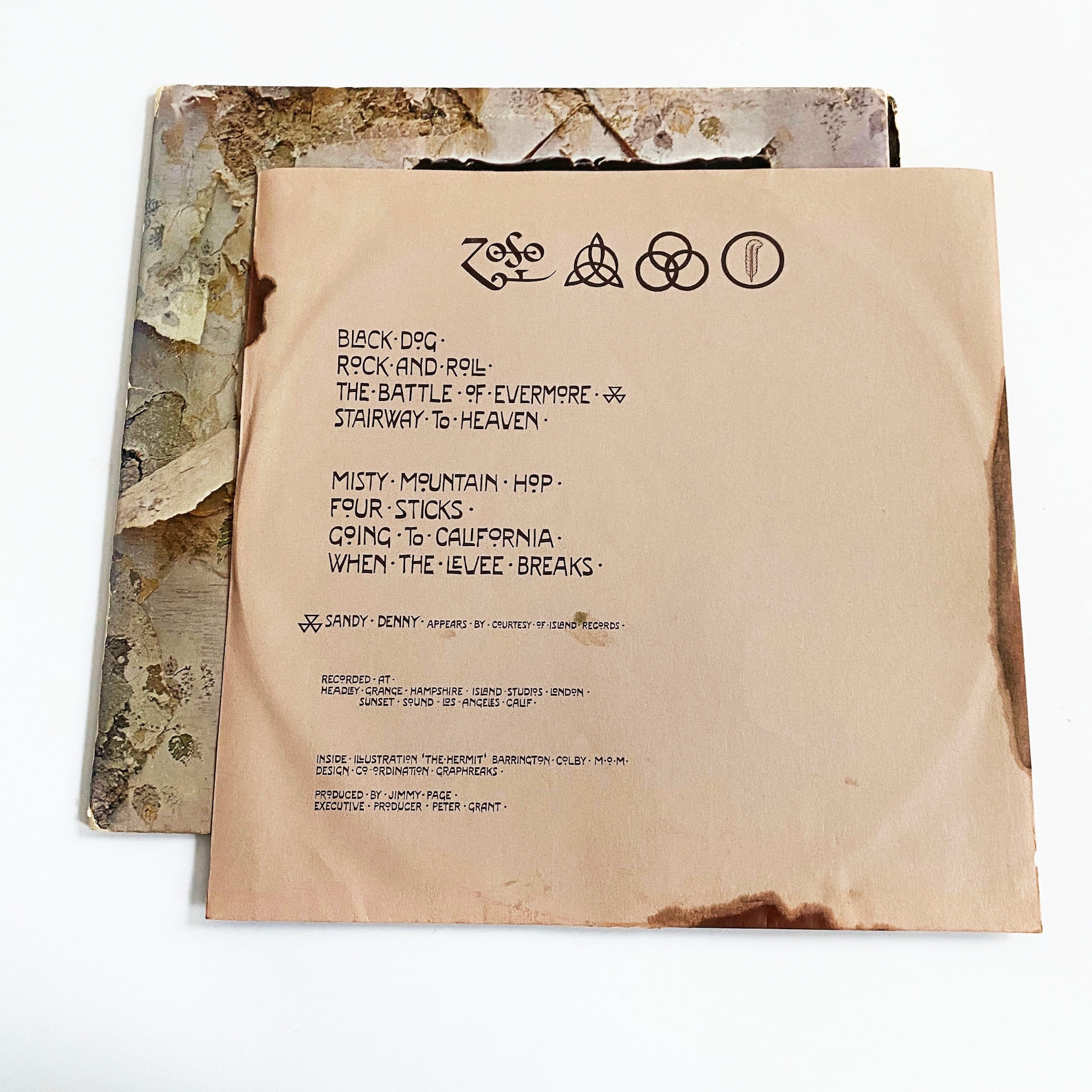Vintage Led Zeppelin IV LP Record Album Vinyl No Barcode 1971 70s Vinyl ...