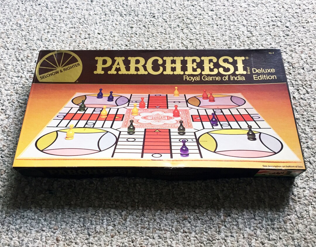 Vintage Parcheesi Royal Deluxe Edition Board Game 100% Complete Selchow ...