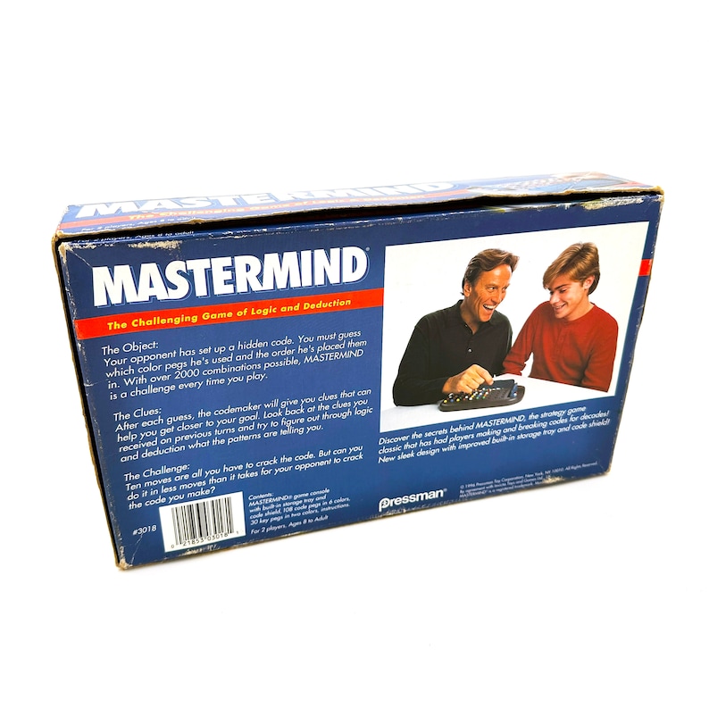 Vintage Mastermind Board Game by Pressman 1996 100% Complete Puzzle ...