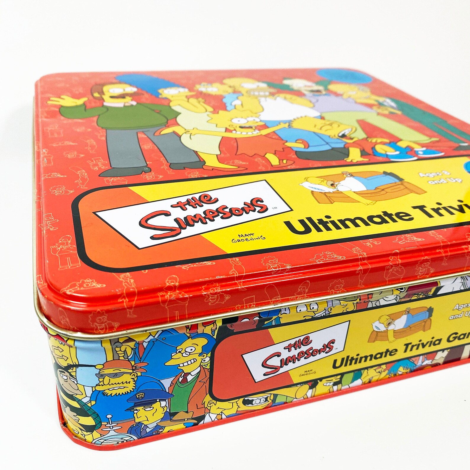 Vintage the Simpsons Ultimate Trivia Game in Tin Board Game Homer Bart ...