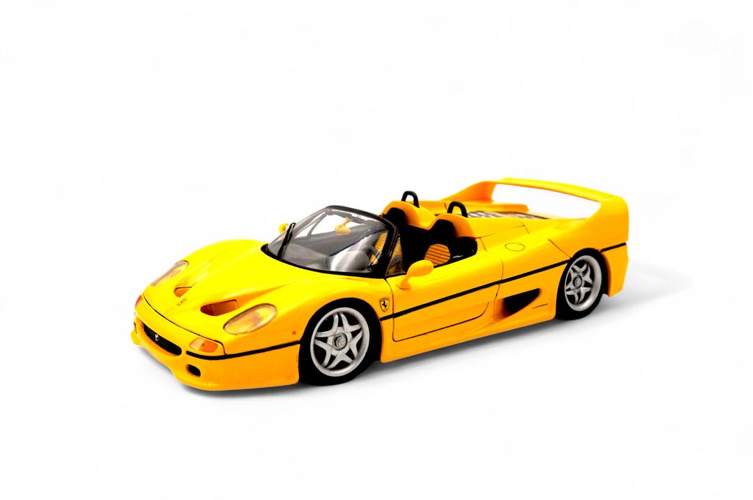 1990s Maisto Yellow Ferrari F50 1:18 Scale Die-cast Model Car Diecast ...