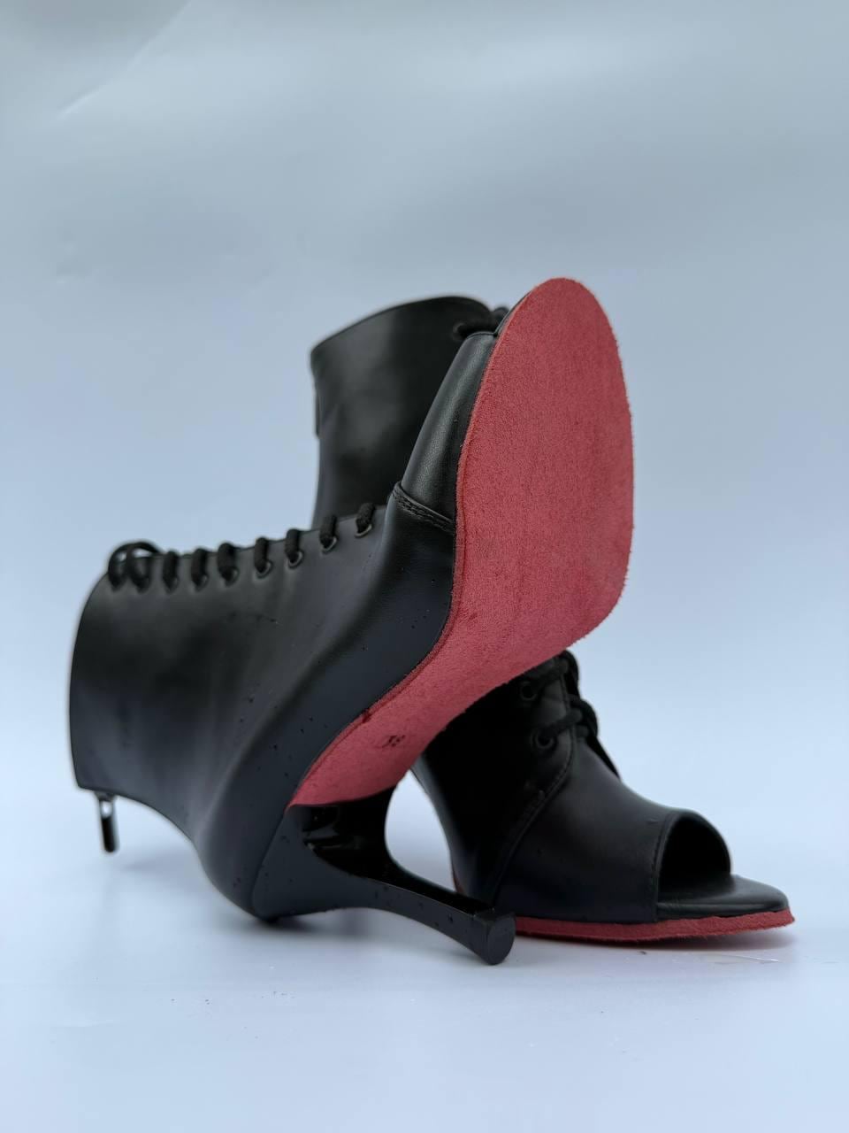 High Heels Dance Shoes Women, Black Leather Boots, Latin Dance Shoes ...