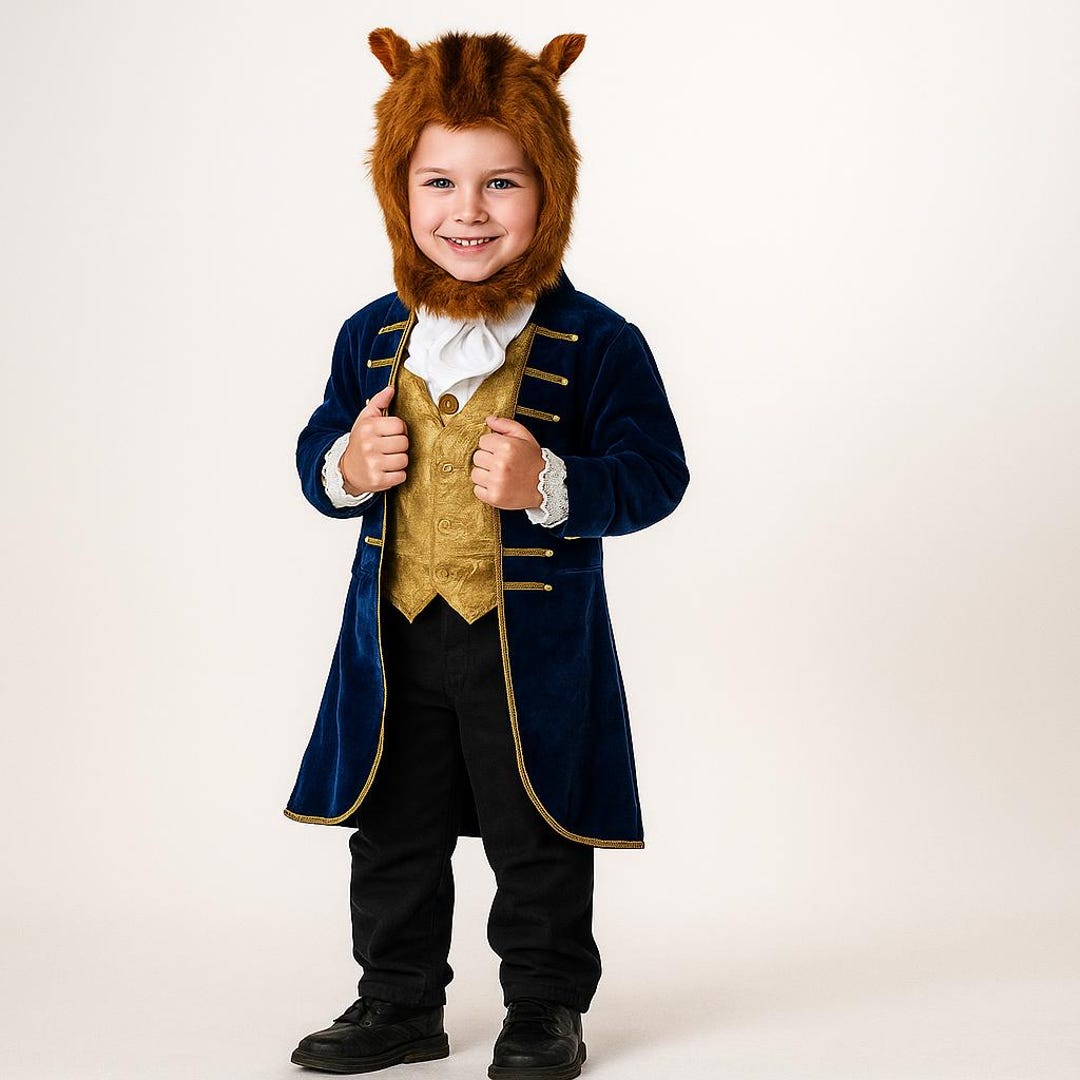 Kids Prince Costume Set: Navy Tailcoat, Gold Vest - Dress-up Cosplay - Etsy
