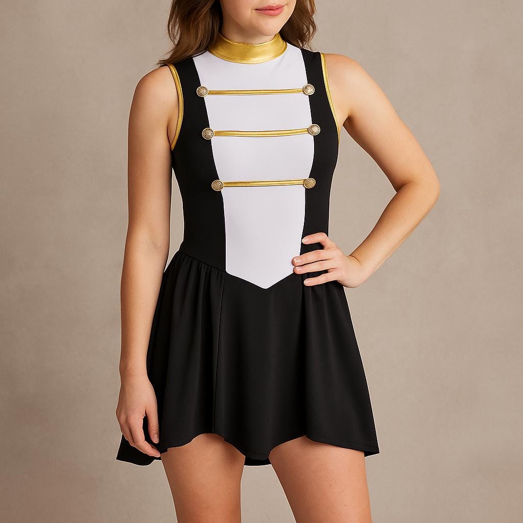 Women's Ringmaster Costume: Gothic Circus Bodysuit - Halloween Cosplay ...