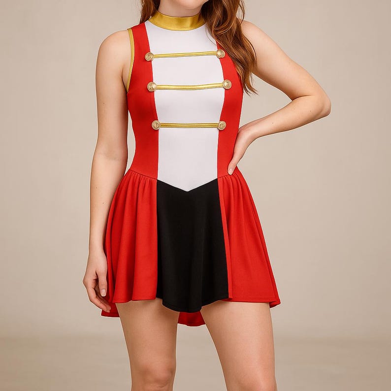 Women's Ringmaster Costume: Gothic Circus Bodysuit - Halloween Cosplay ...
