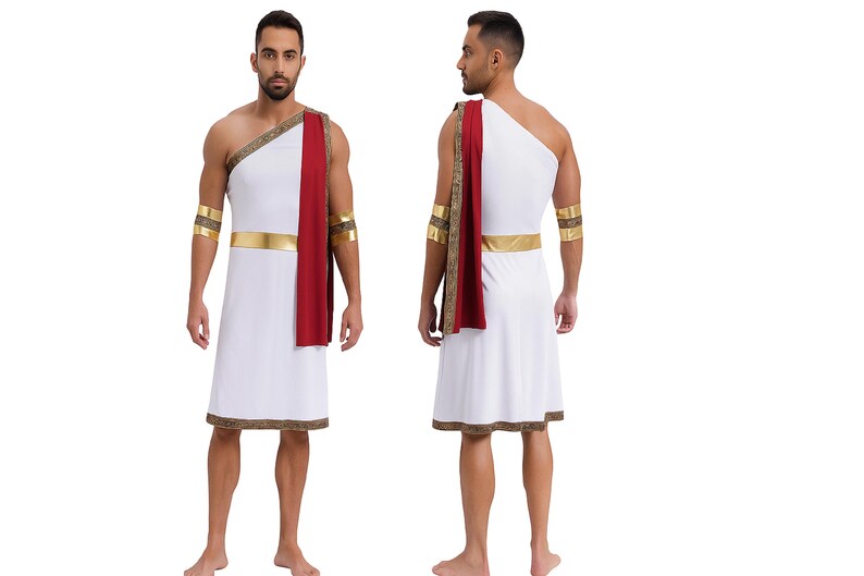 Men Greek Toga Costume Set - Gothic Style Halloween Costume Dress ...
