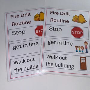 Fire Drill Routine Poster - Etsy Canada