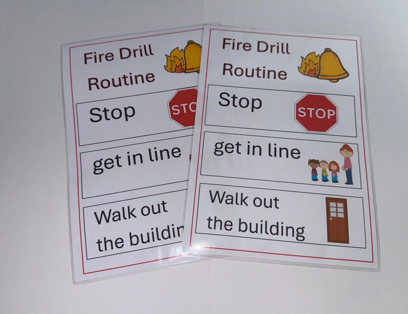 Fire Drill Routine Poster - Etsy
