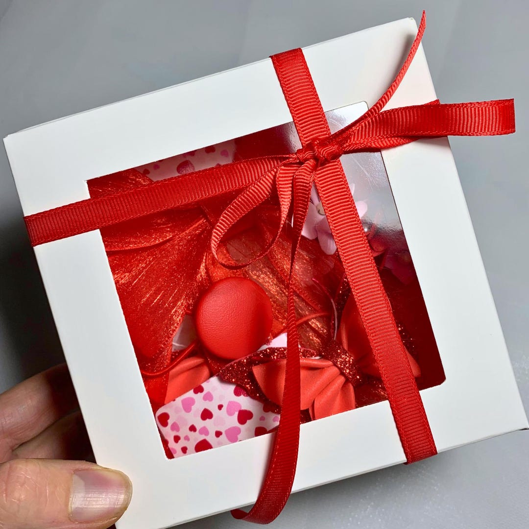 Red Hair Gift Box for Girls – Bow & Clip Set, Cute Hair Accessories ...