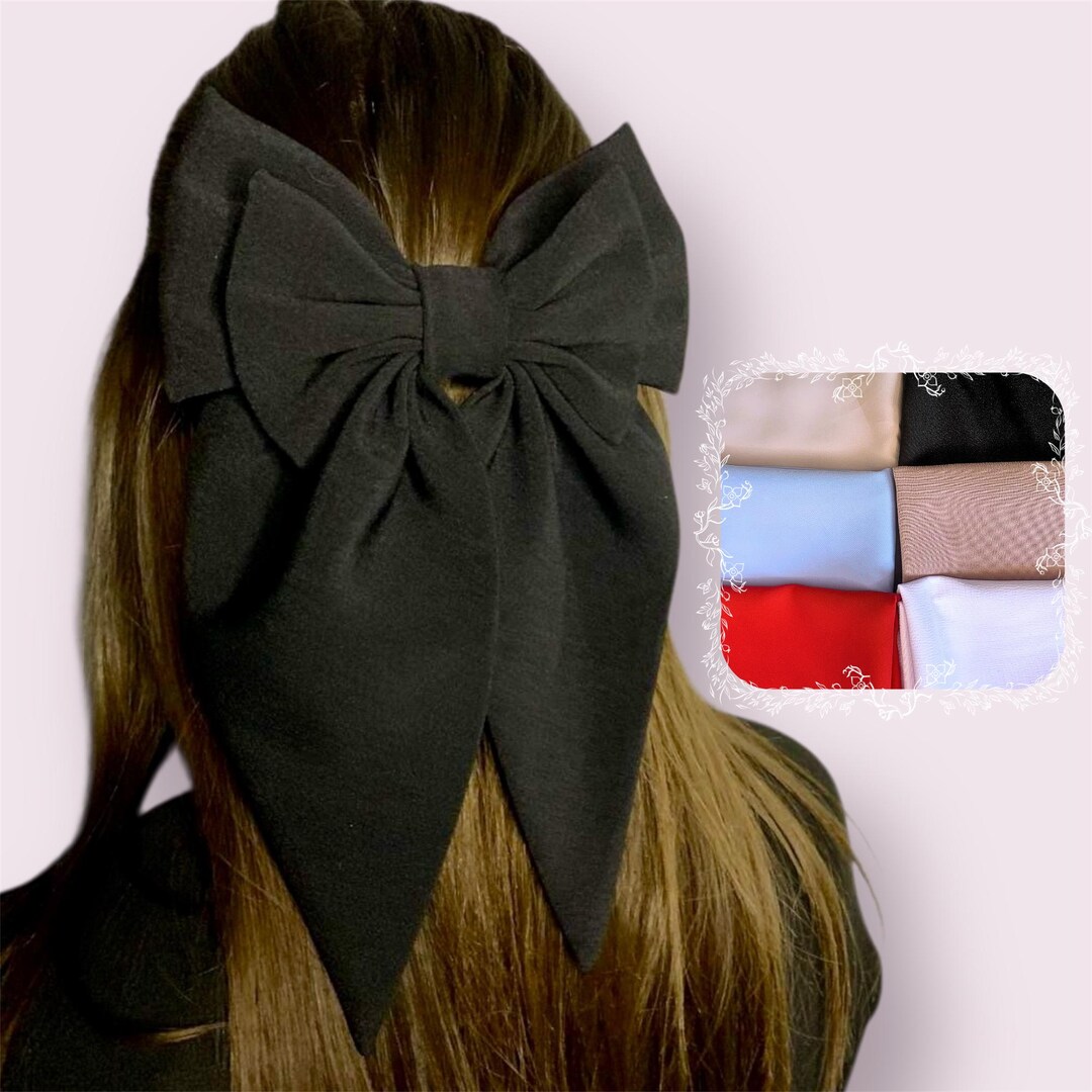 Large Double Fabric Hair Bows for Adult Women and Teenage Girls ...