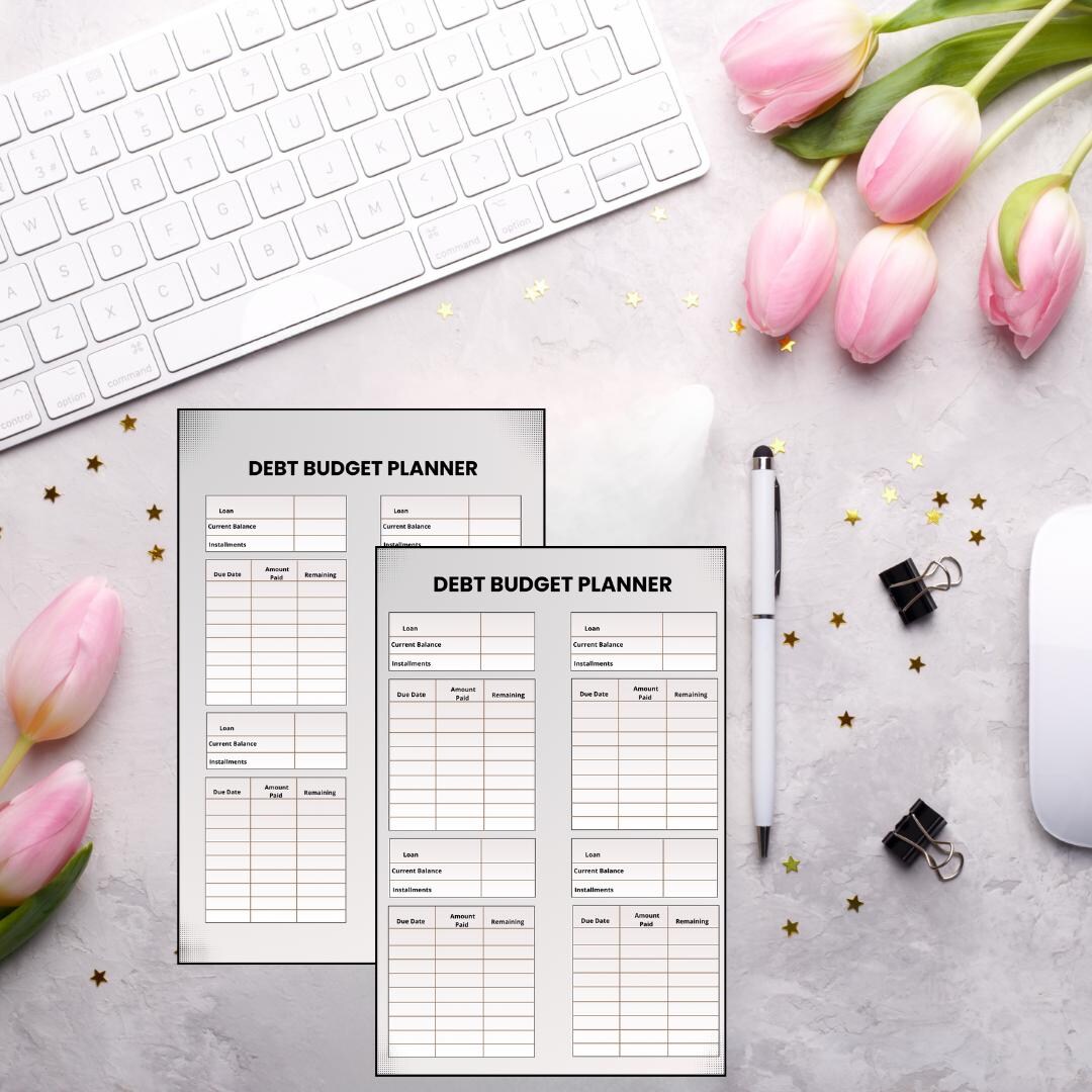 Editable Debt Budget Planner | Printable Loan Payment Tracker | A4 US ...