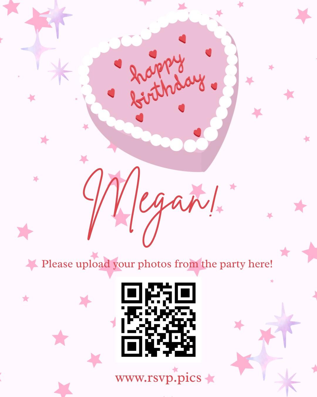 QR Code Sign, Personalised QR Code, Birthday, Party, Digital Download ...