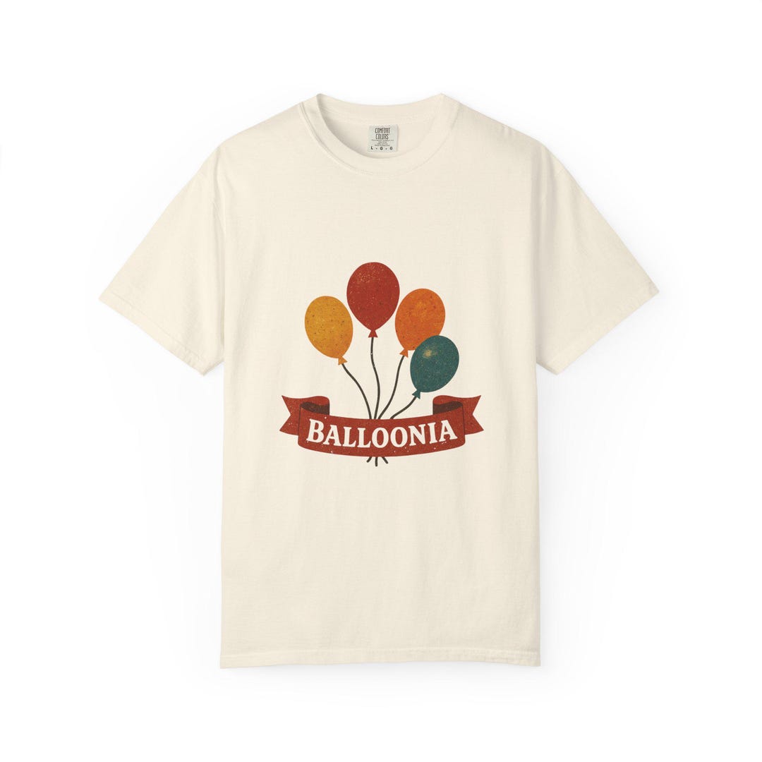 Balloonia Classic Logo, Cheerful Balloon T-shirt, Birthday Celebration ...