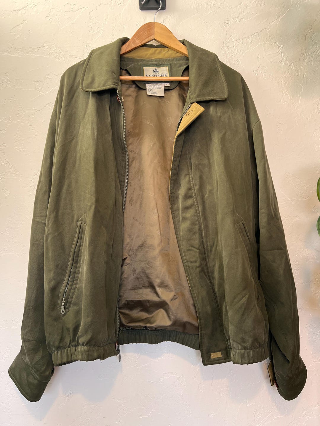 Rainforest Collection Tencel Bomber Jacket – Olive Green XL – Soft ...