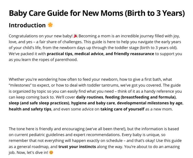 Newborn & Baby Care Guide: Breastfeeding, Sleep, Milestones (PDF Ebook ...