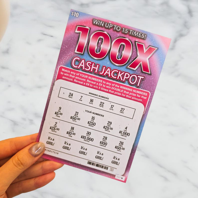 Gender Reveal Announcement Scratch off Cards - 'it's a Girl!' - 6 Pack ...