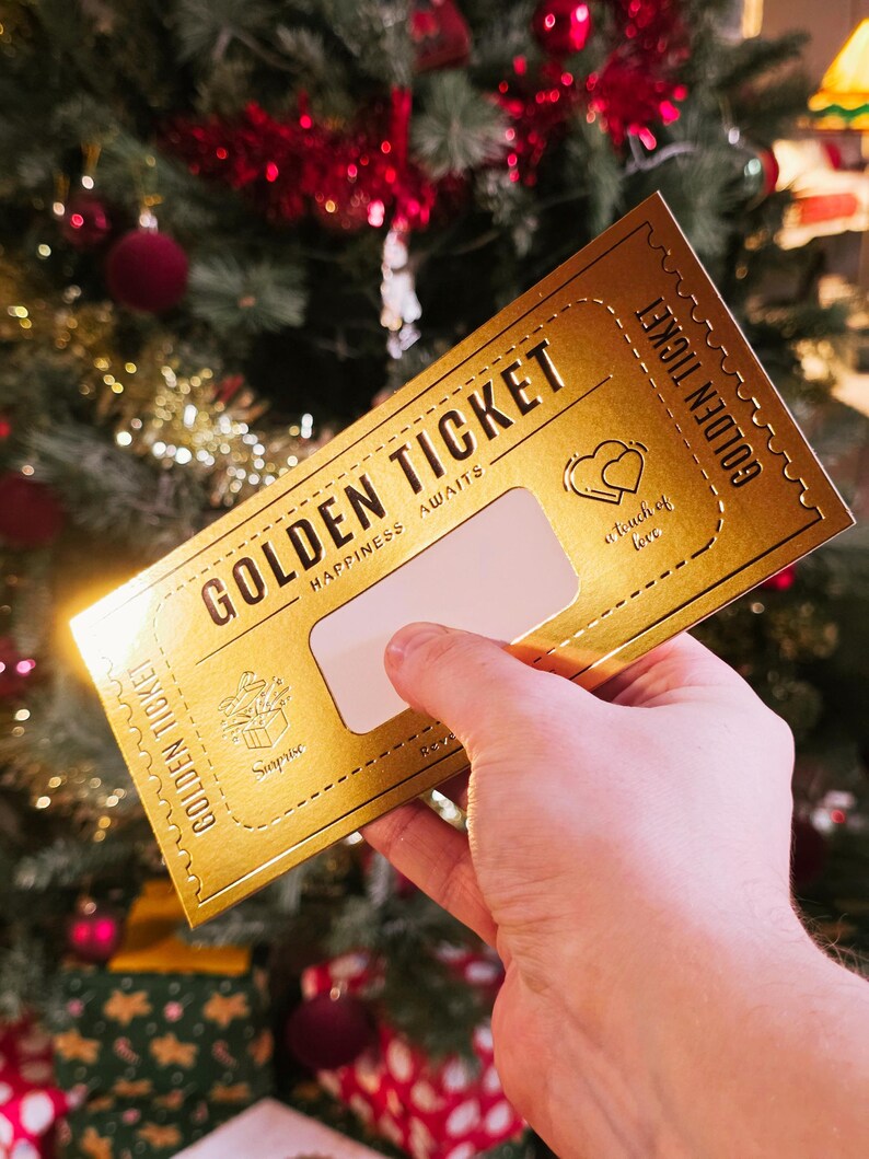 Golden Ticket Scratch off Cards - Surprise Announcement - Etsy