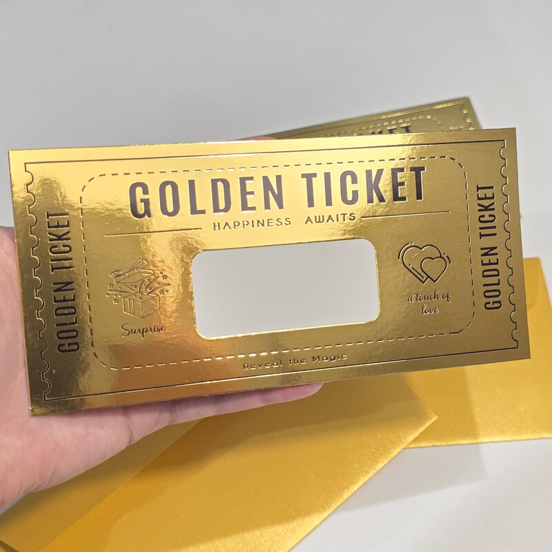 Golden Ticket Template - Etsy