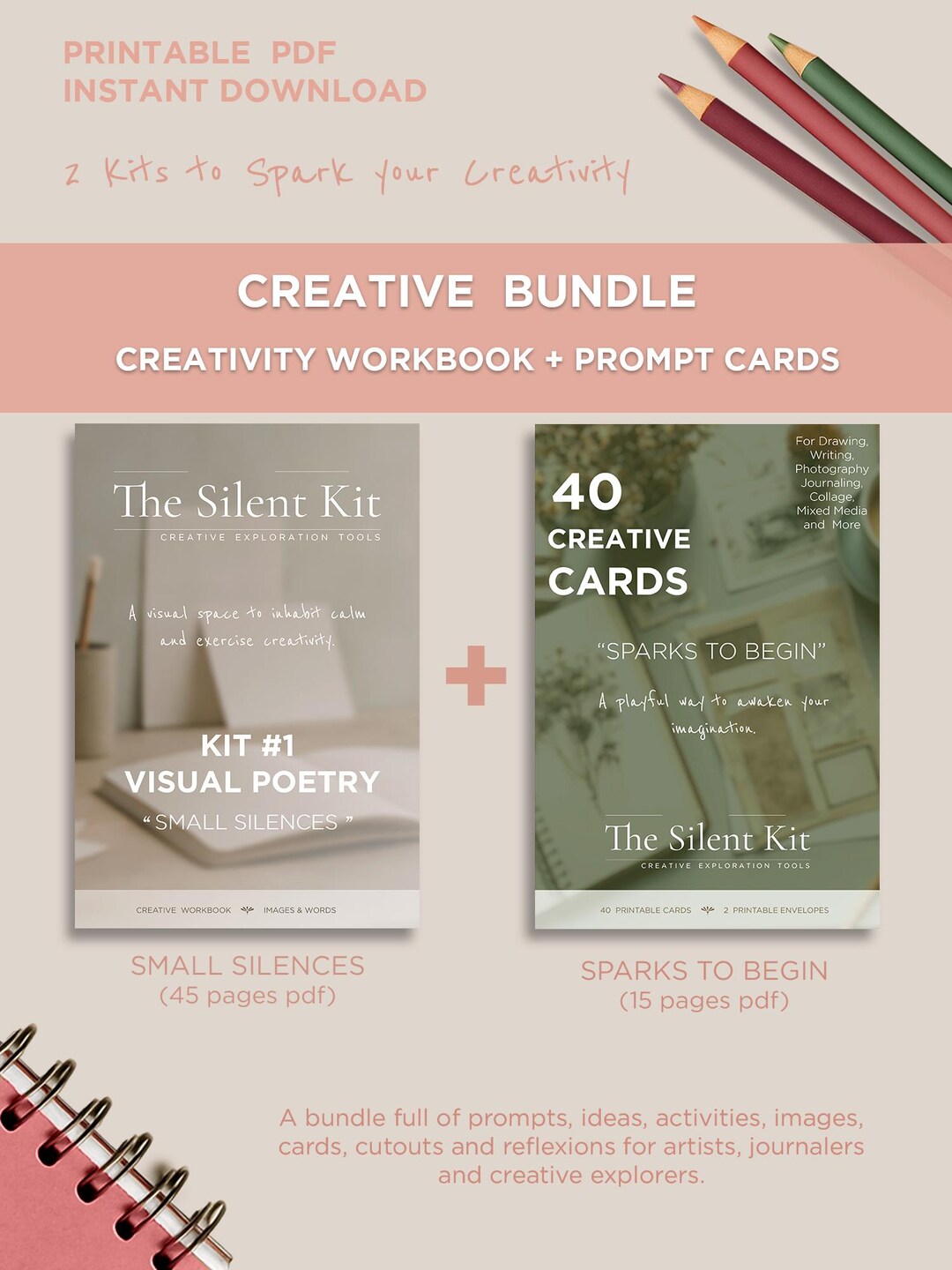 Art Inspiration Bundle – Workbook + Prompt Cards to Boost Creative Flow ...
