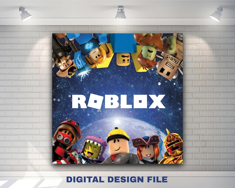 Roblox Party Backdrop | Printable 8x8ft Banner | Gamer Birthday ...