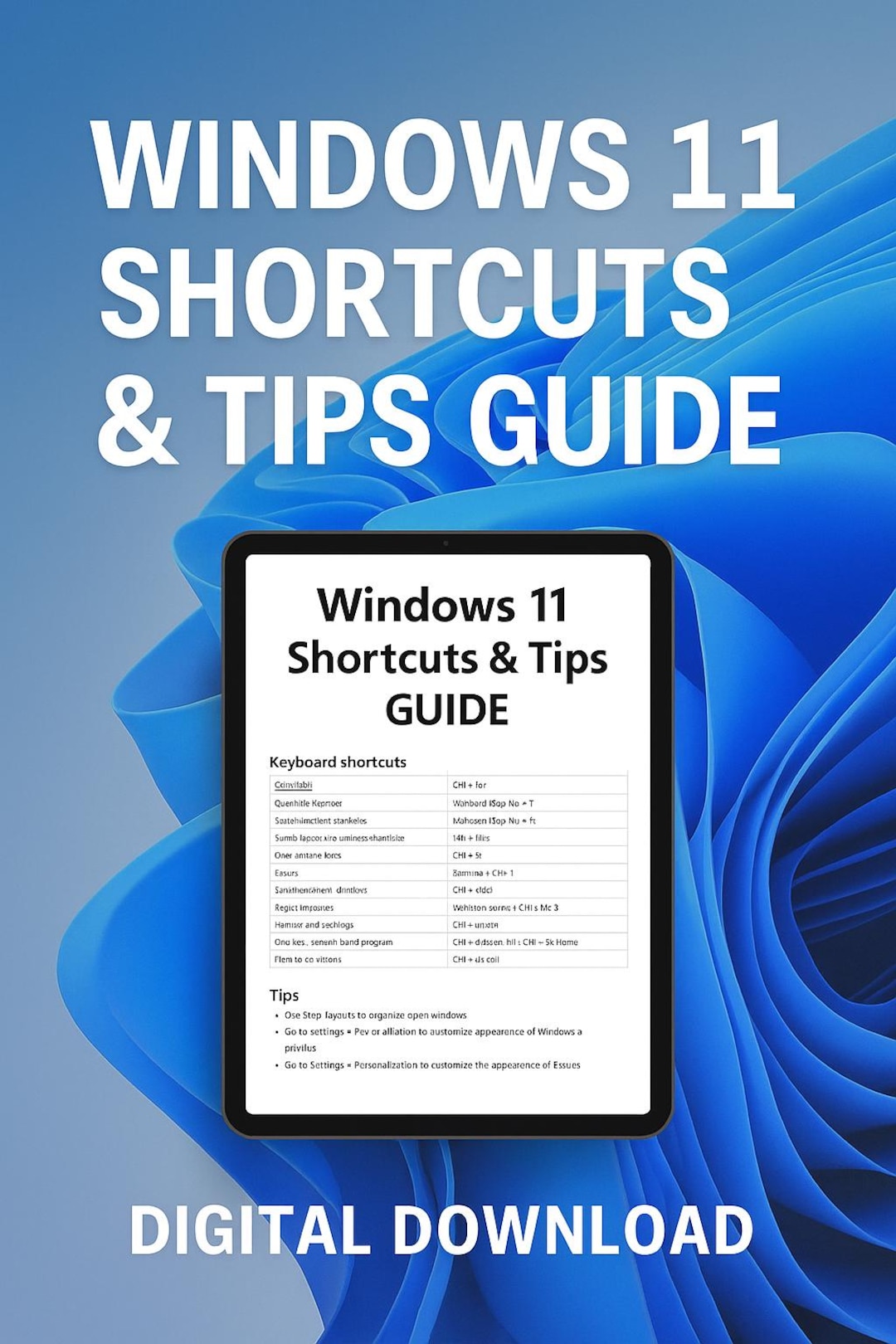 Microsoft Windows 11 Shortcuts and Tips Easy Reference Guide - Etsy