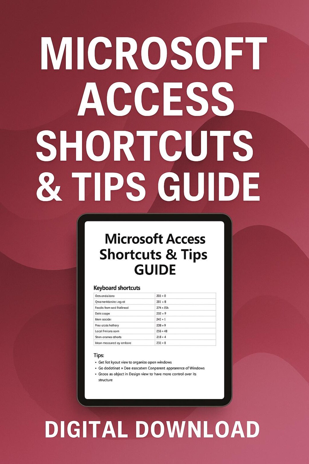 Ultimate Shortcuts and Tips for Microsoft Access - Etsy