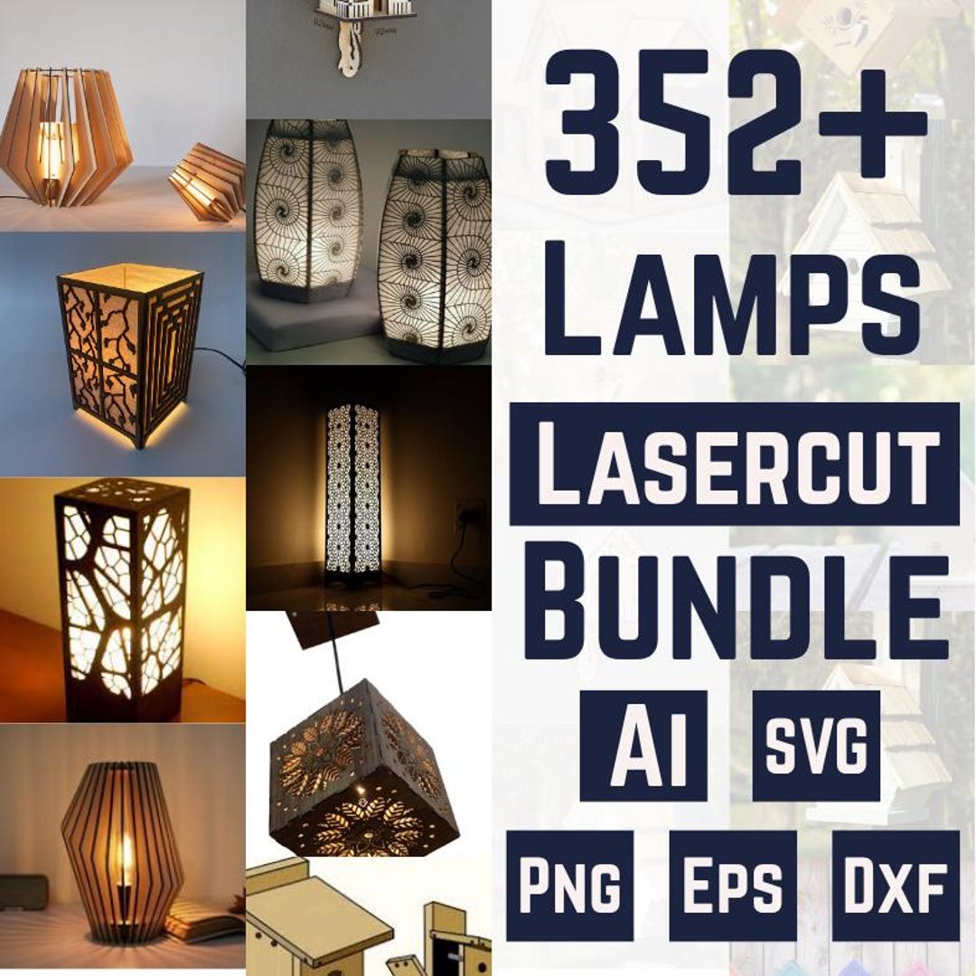 352+ Lamps Laser Cut Files Bundle, Lamp Bundle, 3D & 2D Patterns ...
