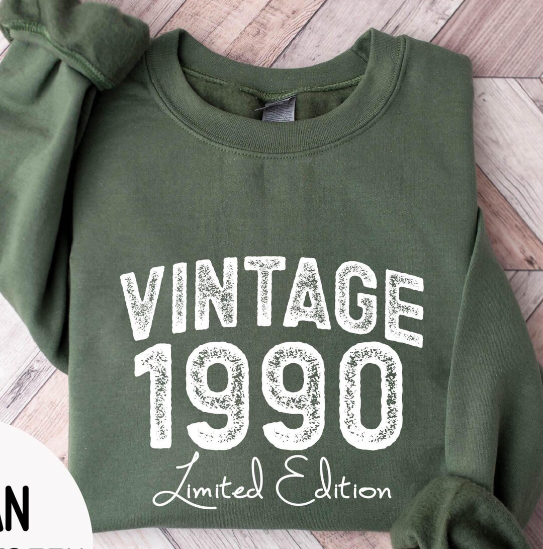 1990 Limited Edition Crewneck Est 1990 Sweatshirt Born in 1990 Sweater ...