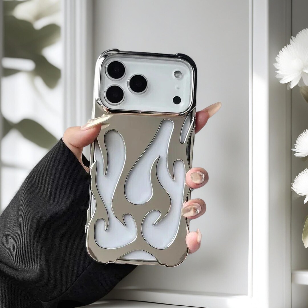 3D Flame iPhone Case | Hollow Cutout, Shockproof Cover - Etsy