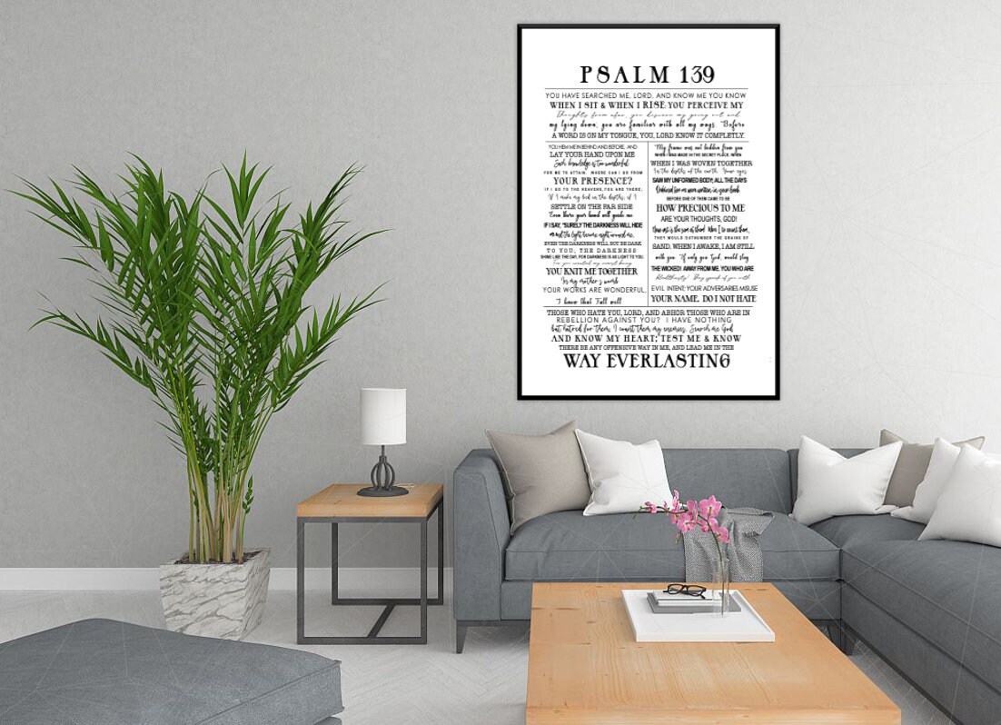 Psalm 139 Art Print NIV or ESV - Etsy